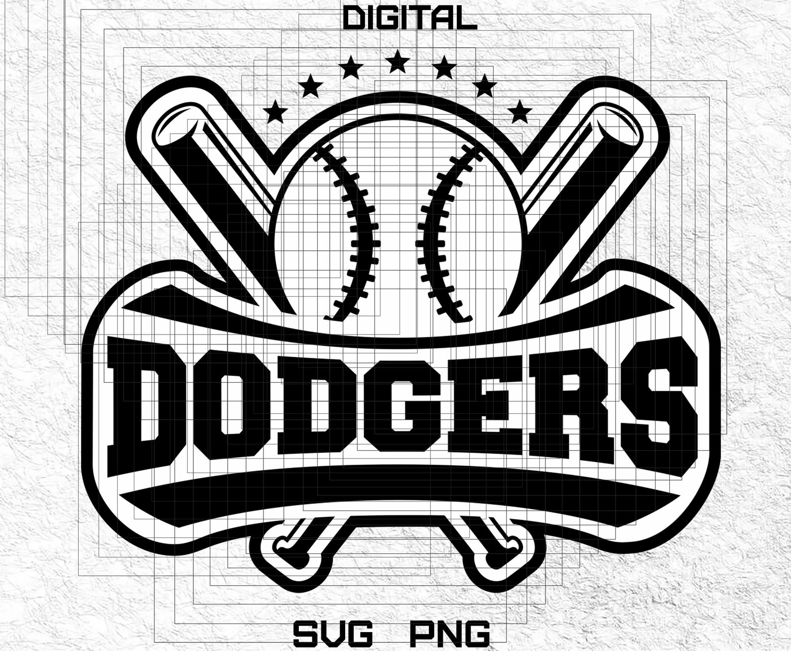 Dodgers Baseball Svg - Etsy