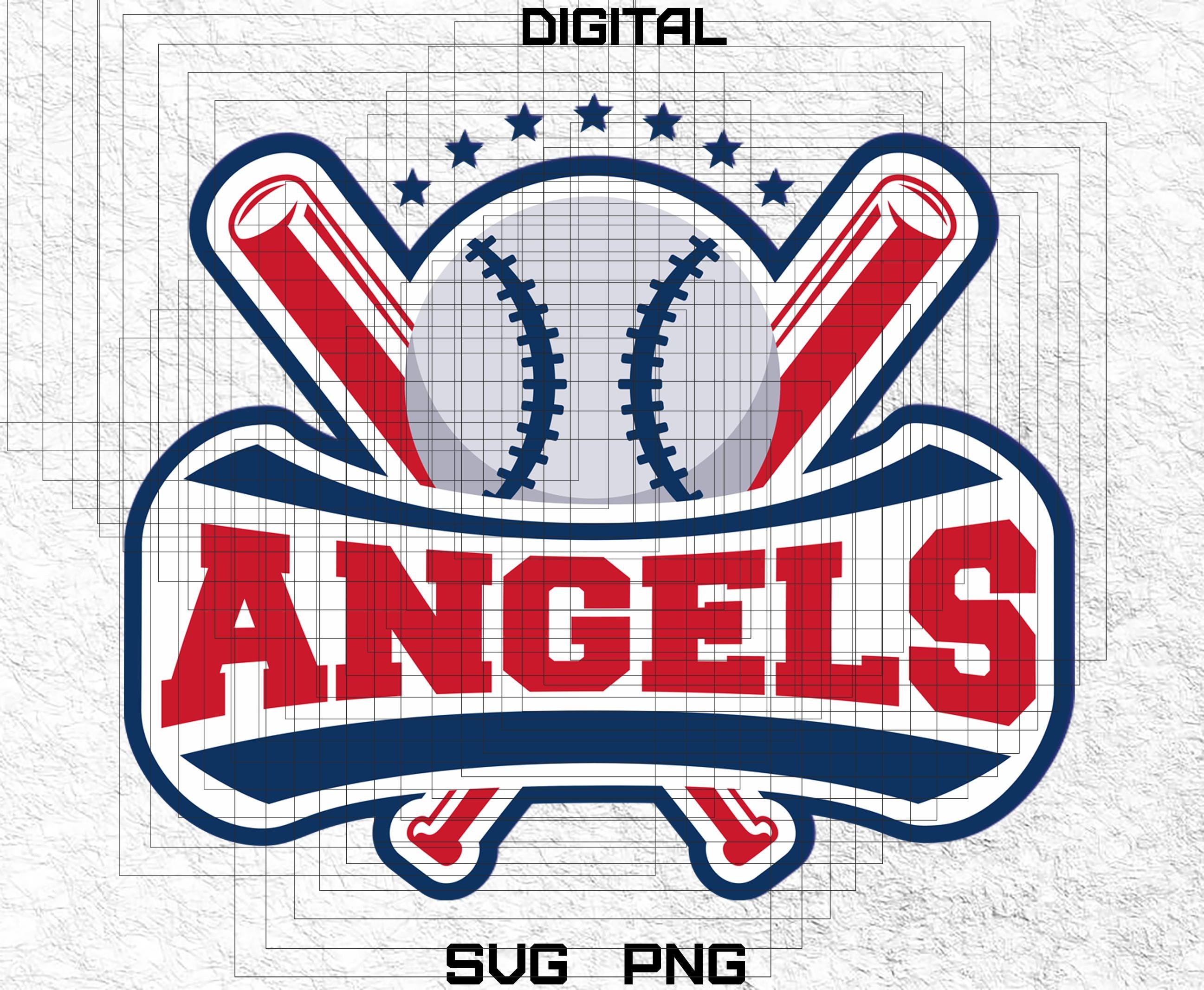 Angels Baseball Svg - Etsy