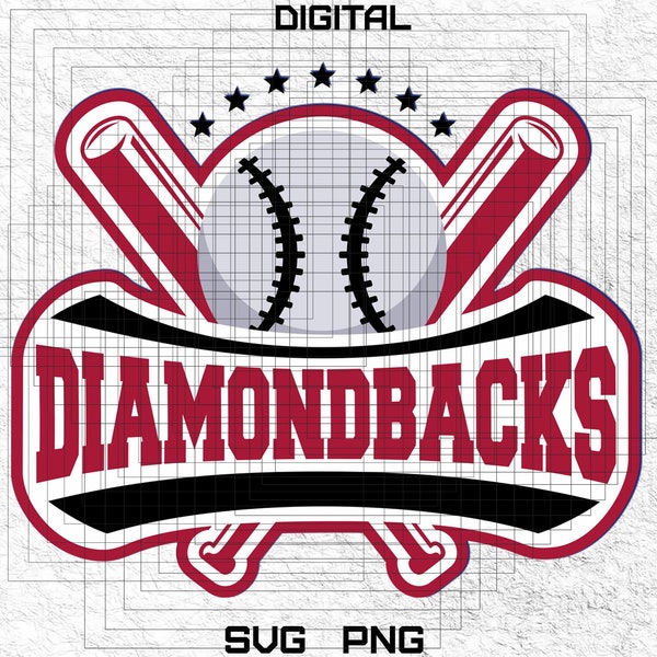 Baseball Diamondbacks Svg - Etsy