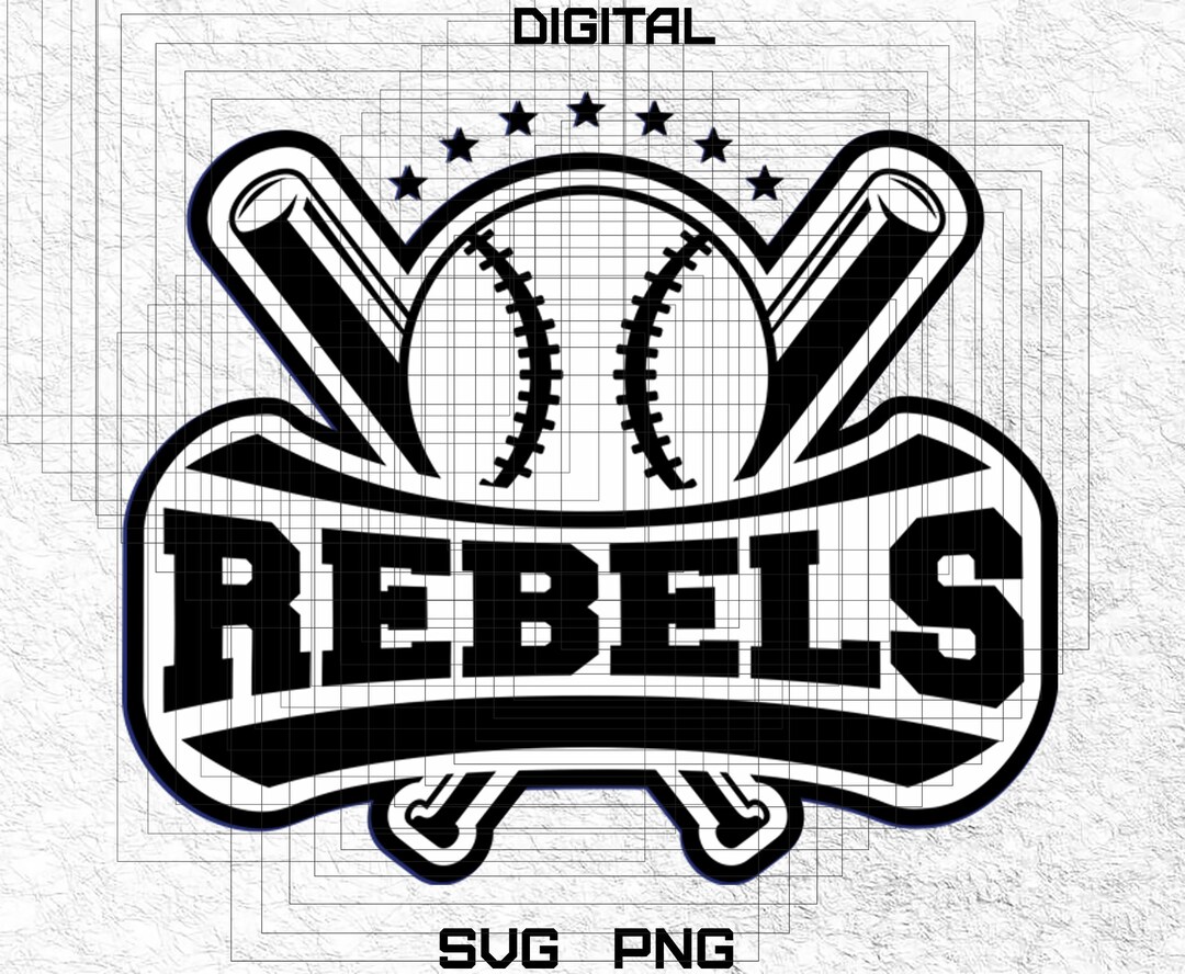 Rebels Baseball Svg - Etsy