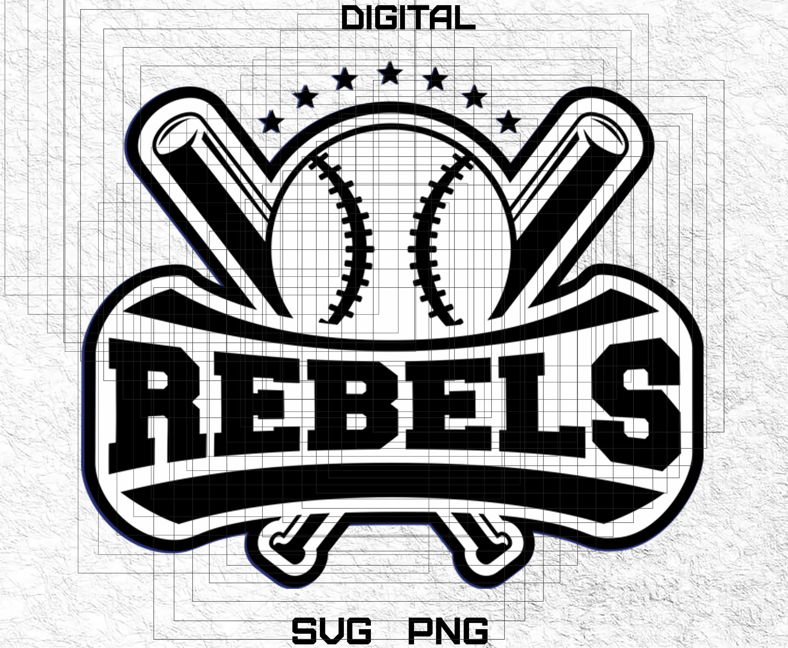 Rebels Baseball Svg - Etsy