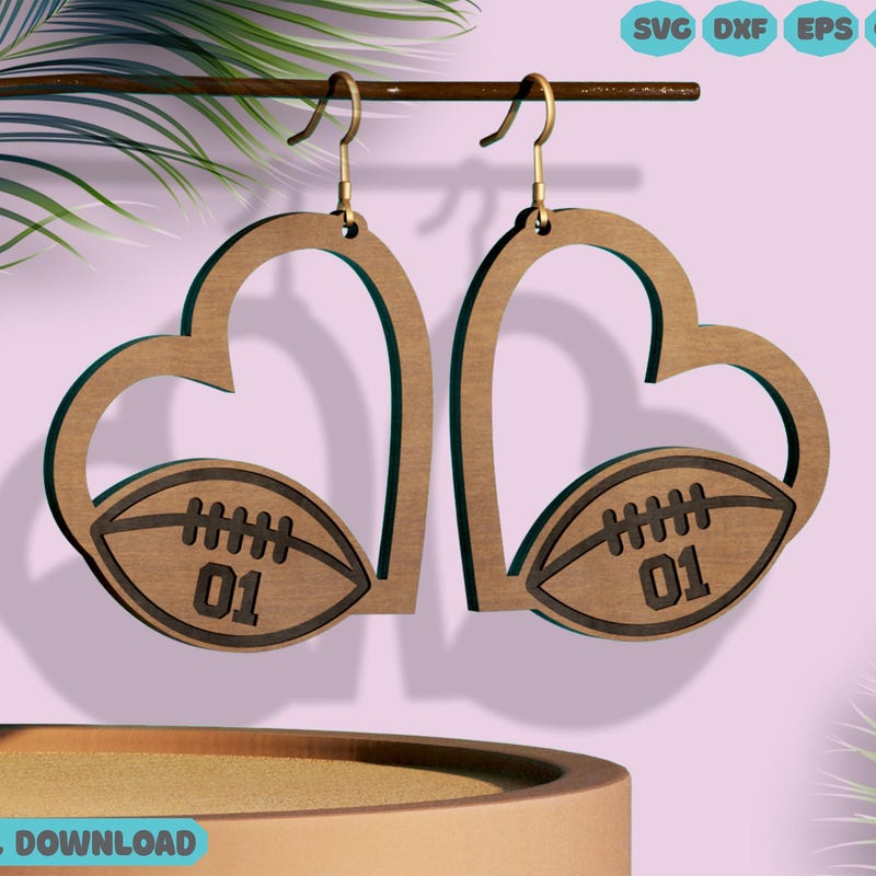 Football Earrings - Etsy