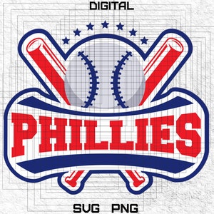 Phillies Baseball Svg - Etsy