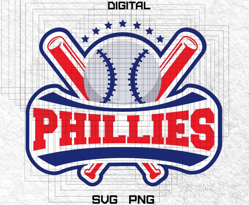 Phillies Baseball Svg - Etsy