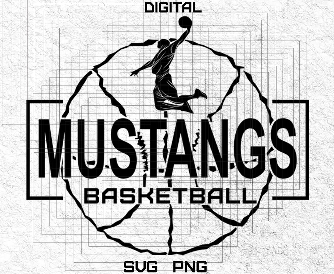 Mustangs Basketball Svg - Etsy
