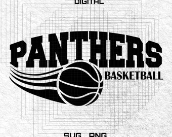 Panthers Basketball Digital Download .PNG .SVG Circuit Ready ...