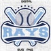 Rays Baseball Svg - Etsy