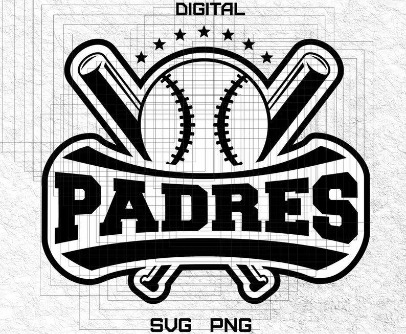 Padres Baseball Svg - Etsy