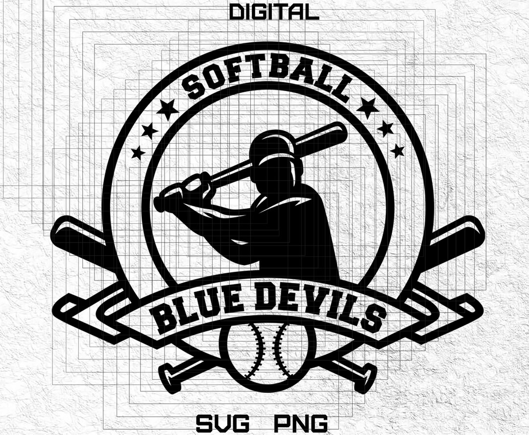 Blue Devils Softball Svg - Etsy