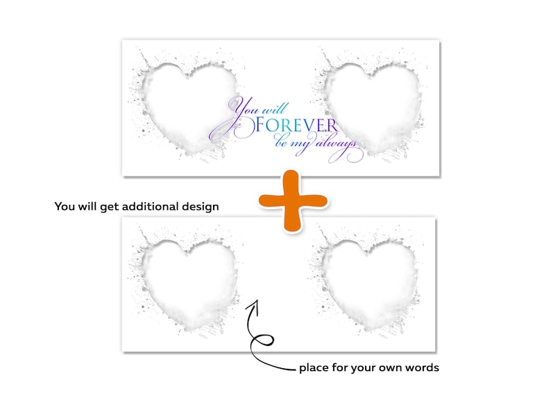 Two Hearts One Love - Photo Frame Png Wrap, 2 Heart Photo Picture Mug ...