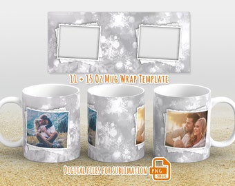Love Photo Frame Png Wrap, Photo Mug Wrap Png, Picture Mug Template for ...