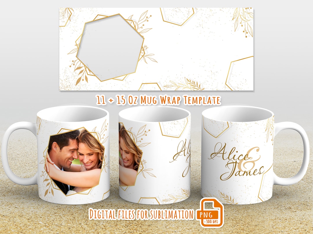 Photo Mug Wrap Png, Picture Mug Template for Sublimation 11 and 15 Oz ...