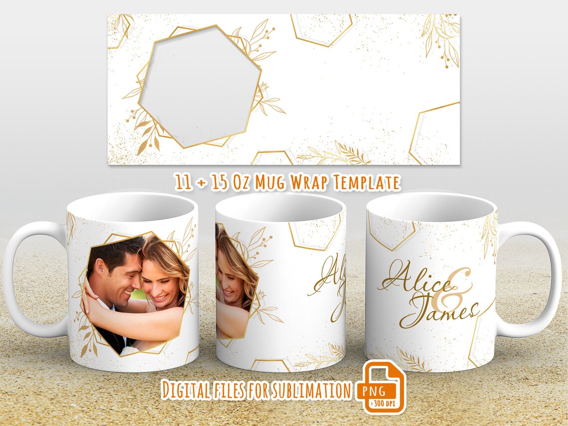 Photo Mug Wrap Png, Picture Mug Template for Sublimation 11 and 15 Oz ...