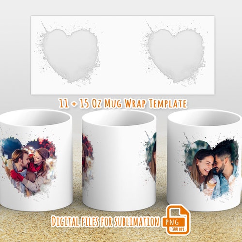 Photo Mug Wrap Png Picture Mug Template for Sublimation 11 - Etsy