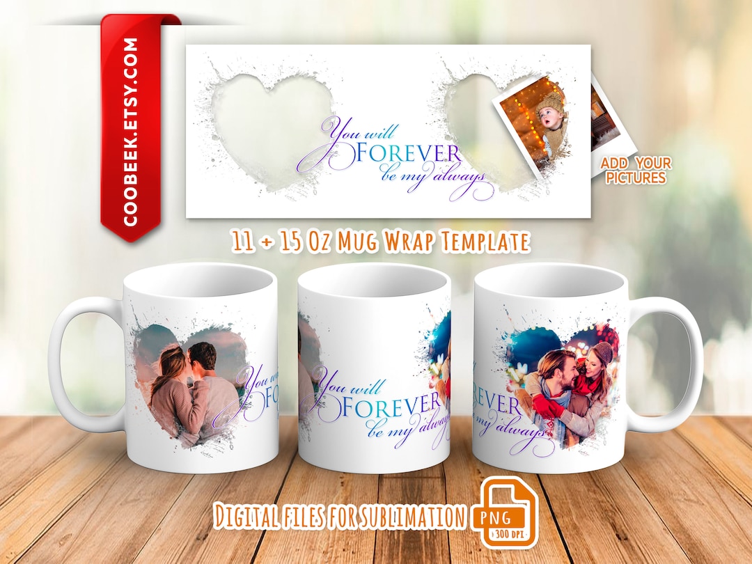 Two Hearts One Love - Photo Frame Png Wrap, 2 Heart Photo Picture Mug ...