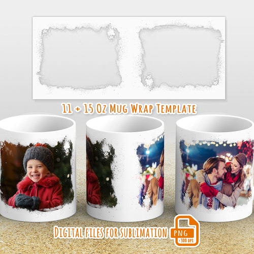 Photo Mug Template 5 Picture Mug Wrap Png for 11 Oz and 15 - Etsy
