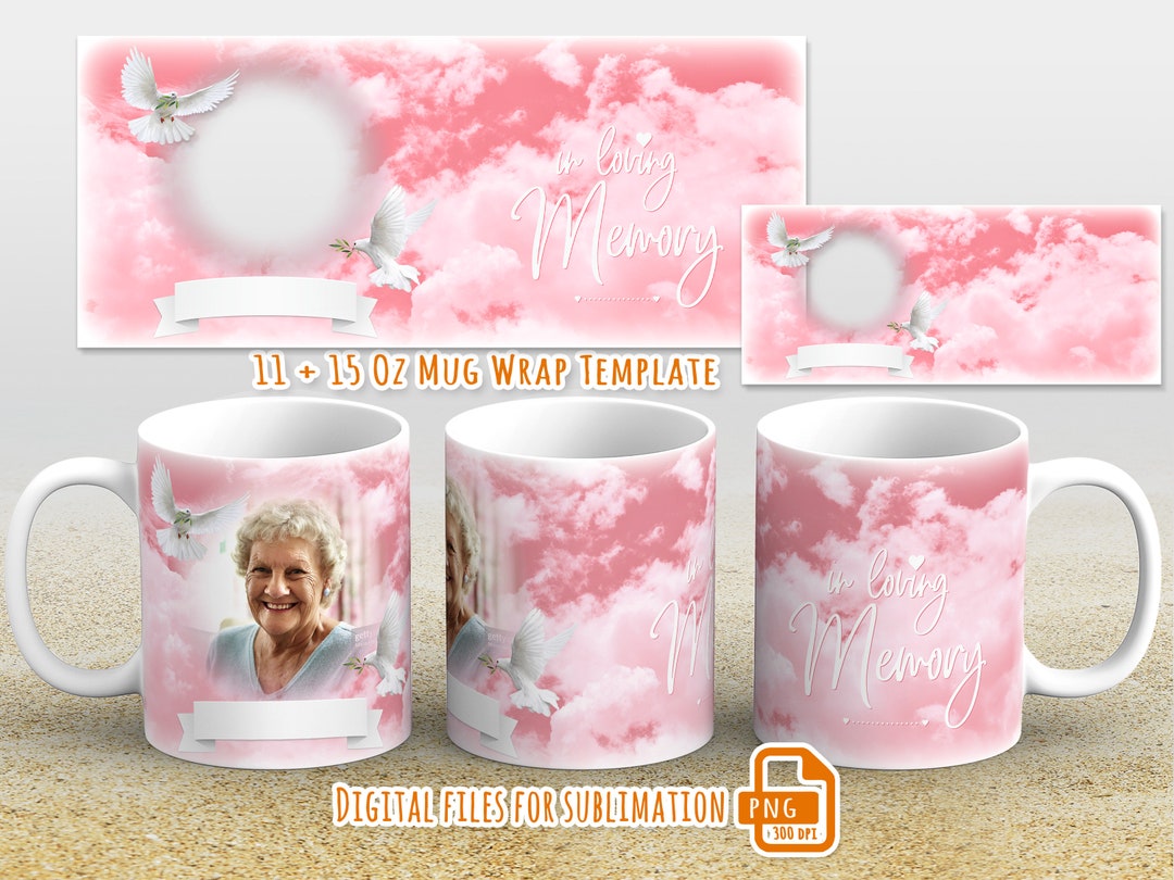Memory Photo Mug Wrap Png, Picture Mug Template for Sublimation 11 and ...