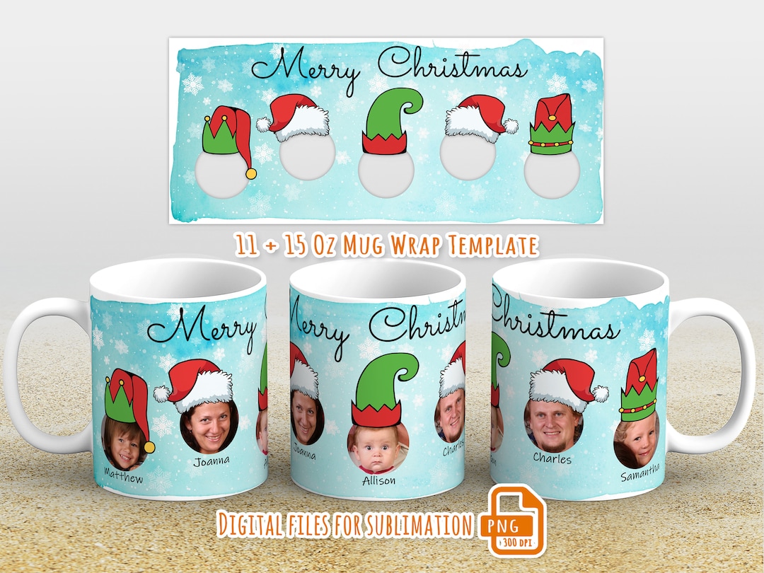Christmas Mug Png 11oz and 15oz Mug Png Christmas Photo Mug - Etsy