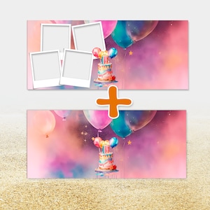 Happy Birthday Mug Wrap, Photo Mug Template, Picture Mug PNG for ...