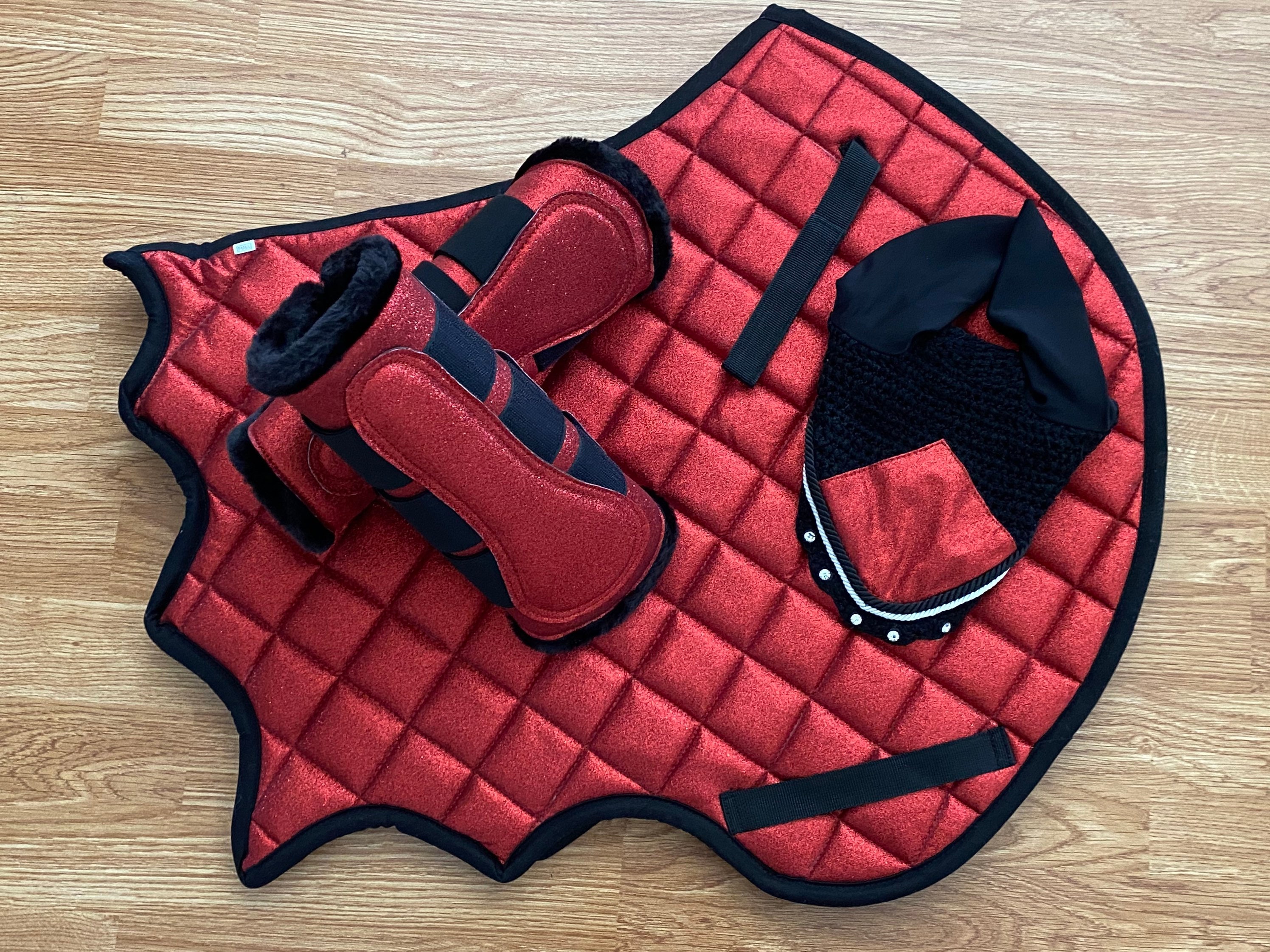 Red Glitter Wing Saddle Pad Set - Etsy