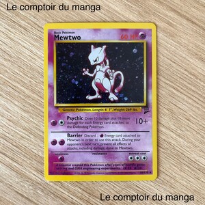 Mewtwo Base Set 1 and 2 First Edition English Version Holographic Proxy ...