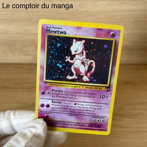 Mewtwo Base Set 1 and 2 First Edition English Version Holographic Proxy ...