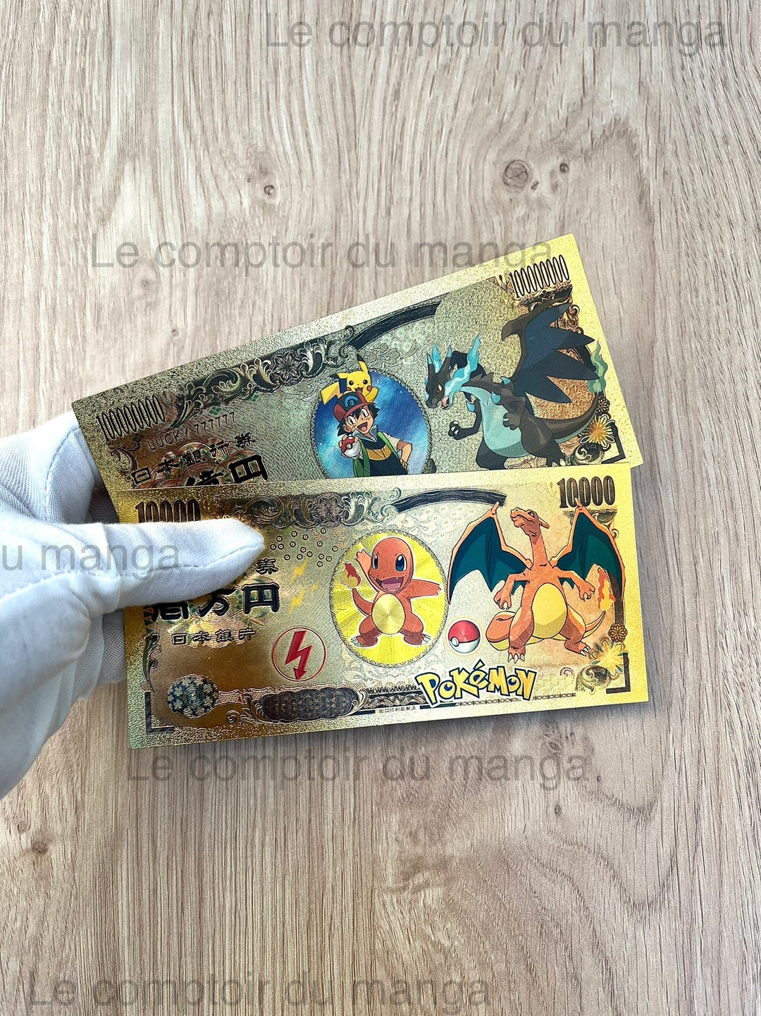 Pokemon - Set of 2 Banknotes - Charizard & Mega Charizard - Collectible ...