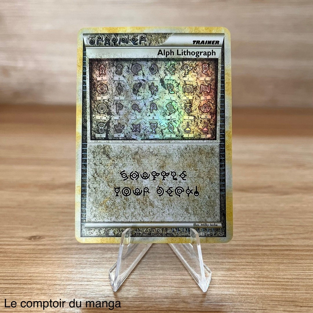 Pokemon Card - Alph Lithograph - Unown Alphabet - Holographic and ...