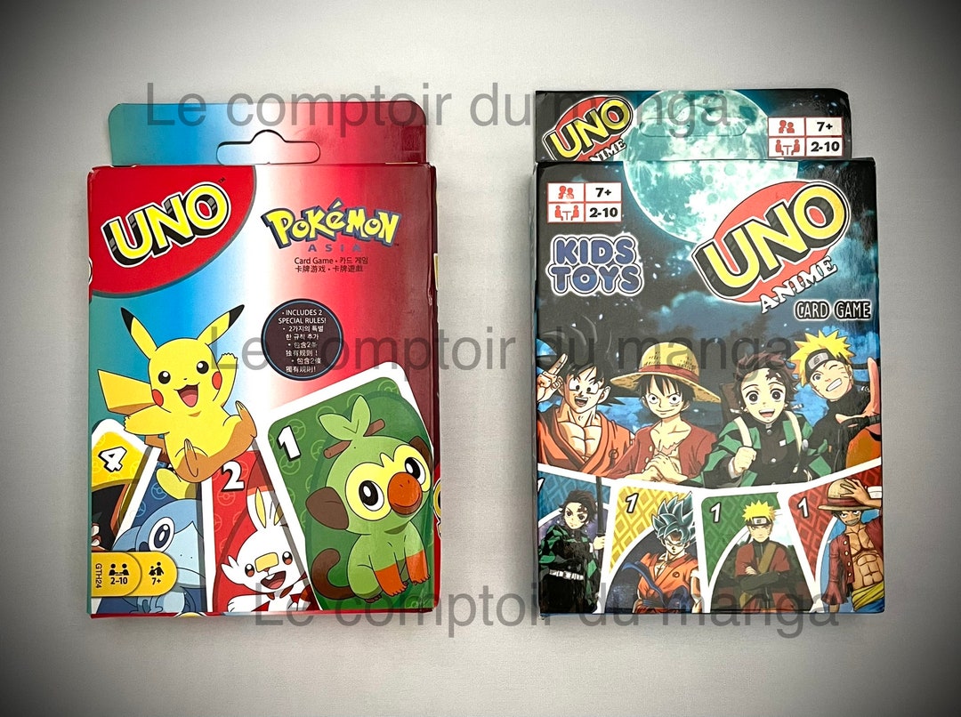 Uno Card Game Pokemon Animated Dragon Ball Z/naruto/one - Etsy