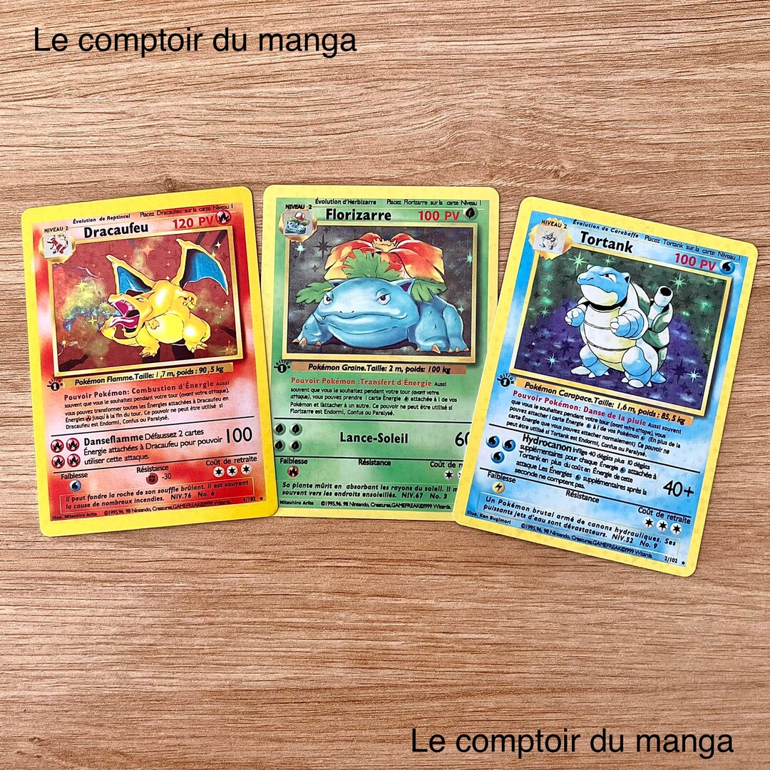 Pokemon Cards 1996 French Charizard/blastblaster/florizarre Replica ...