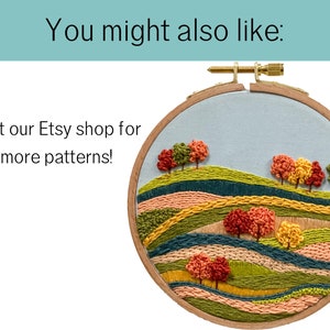 Abstract Fields and Flowers Hand Embroidery Pattern - PDF Instant ...