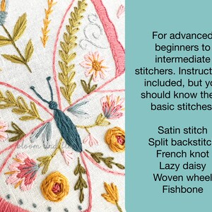Folk Art Butterfly Hand Embroidery Pattern - PDF Instant Download for ...