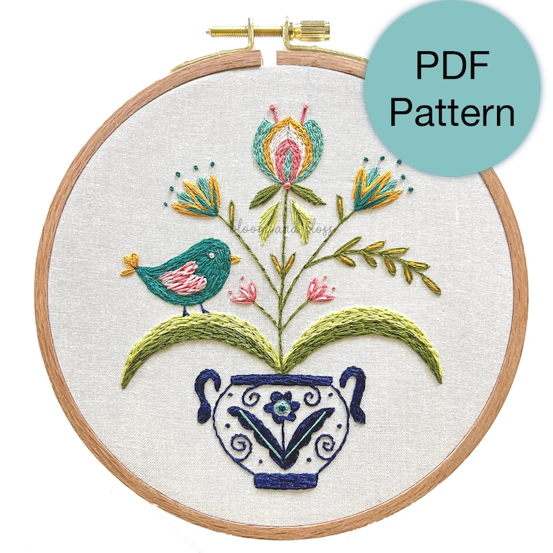 Modern Folk Embroidery - Etsy