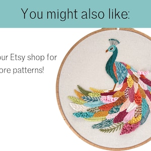 Colorful Scallop Hand Embroidery Pattern for Framing - PDF Instant ...