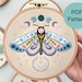 Moon Moth Folk Hand Embroidery Pattern - PDF Instant Download for ...