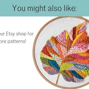 Colorful Scallop Hand Embroidery Pattern for Framing - PDF Instant ...