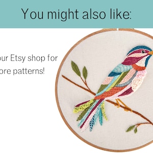 Colorful Rooster Hand Embroidery Pattern - PDF Instant Download for ...