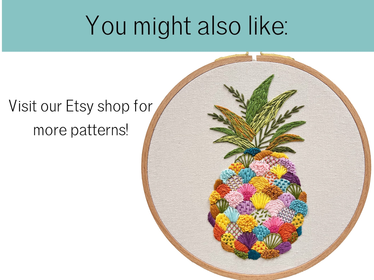 Colorful Scallop Hand Embroidery Pattern for Framing - PDF Instant ...
