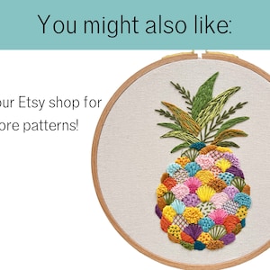 Colorful Scallop Hand Embroidery Pattern for Framing - PDF Instant ...