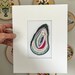 Finished Embroidery Wall Art Abstract Oyster Shell With Genuine ...