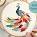 Colorful Peacock Hand Embroidery Pattern - PDF Instant Download for ...