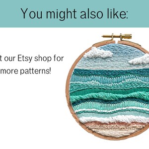 Abstract Ocean Sunset Hand Embroidery Pattern - PDF Instant Download ...