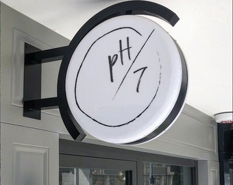 Illuminated Circle Sign - Etsy