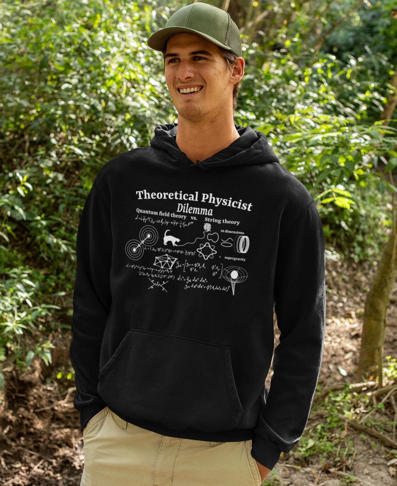 Physik Hoodie String Theorie vs. Quantenphysik Pullover - Etsy.de