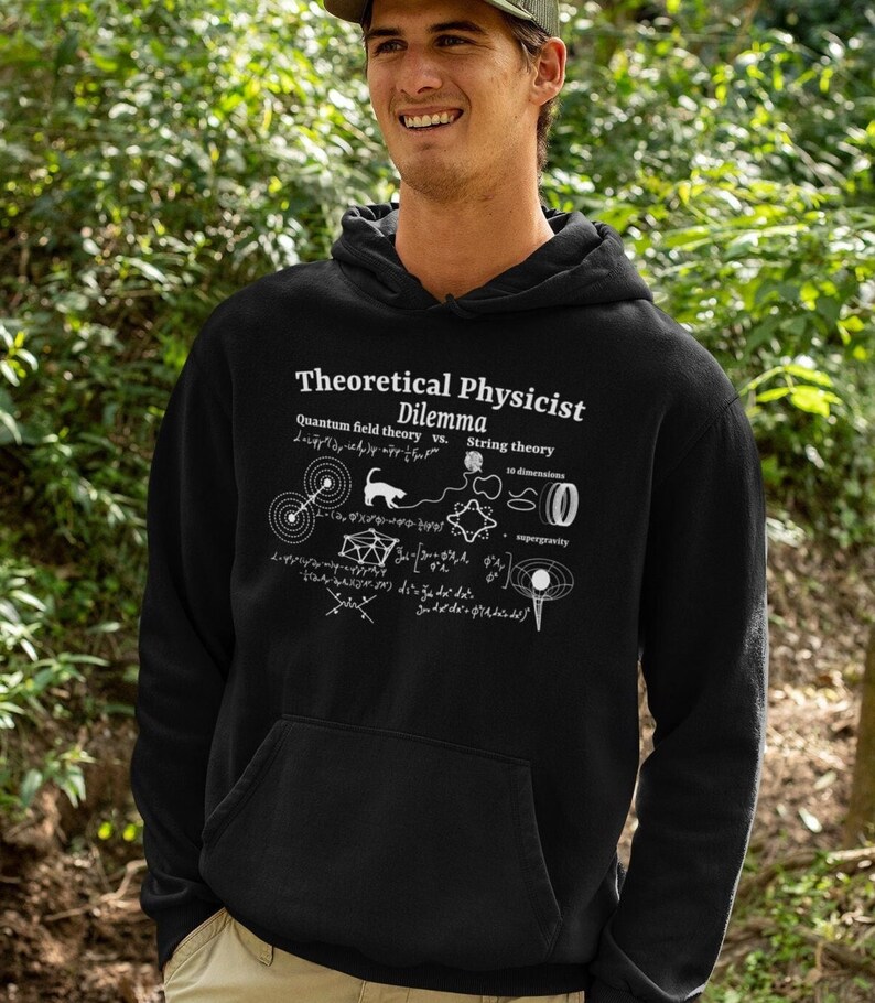 Physik Hoodie | String Theorie vs. Quantenphysik Pullover Sweater | Fan ...