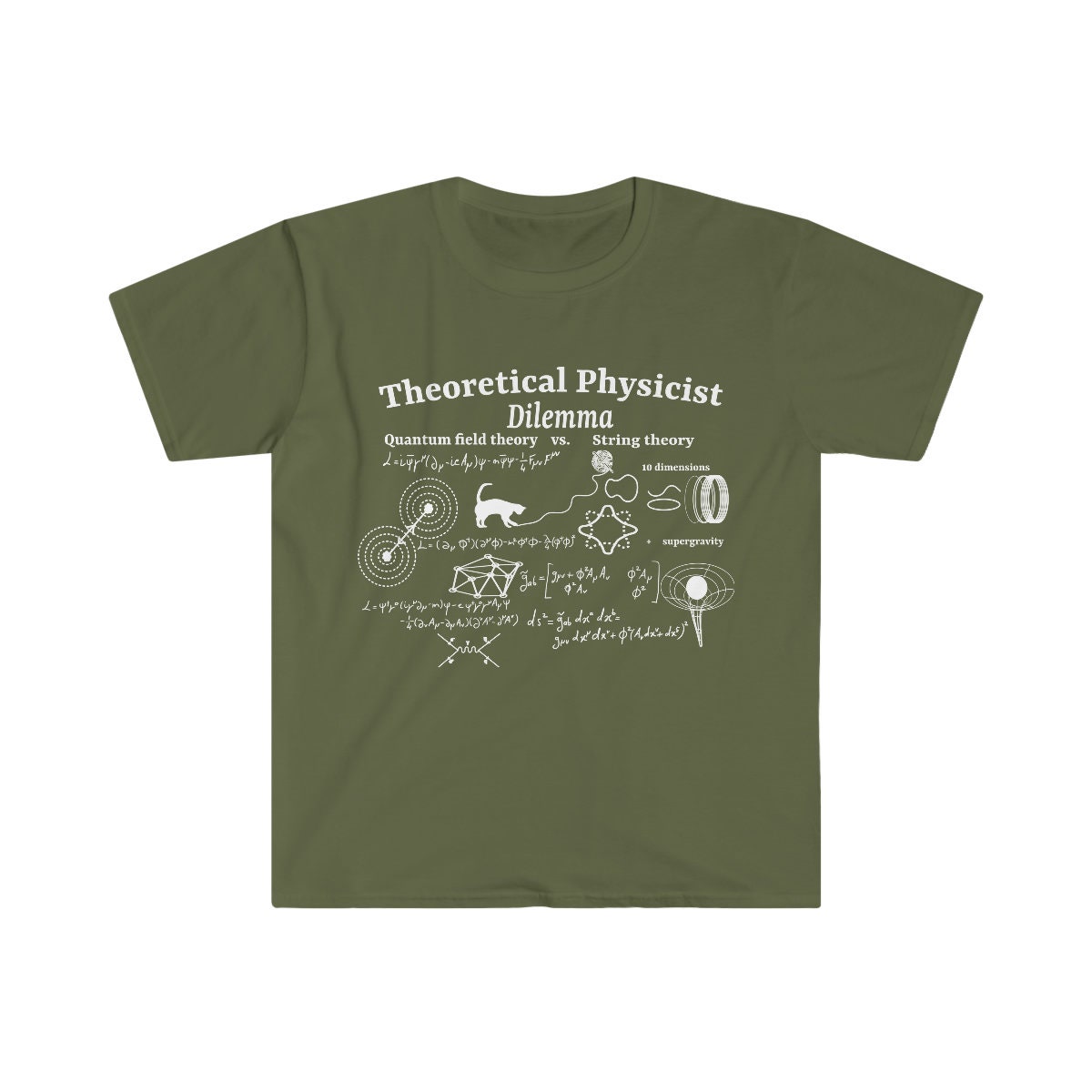 Physics T-shirt | String Theory Vs. Quantum Physics | Fan of Science ...