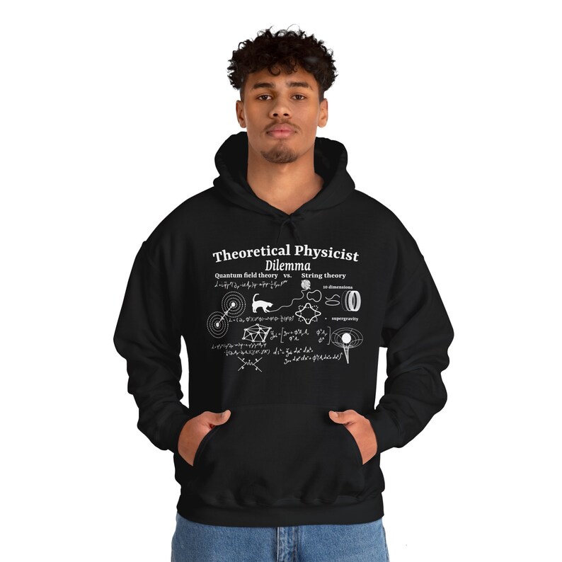 Physik Hoodie | String Theorie vs. Quantenphysik Pullover Sweater | Fan ...