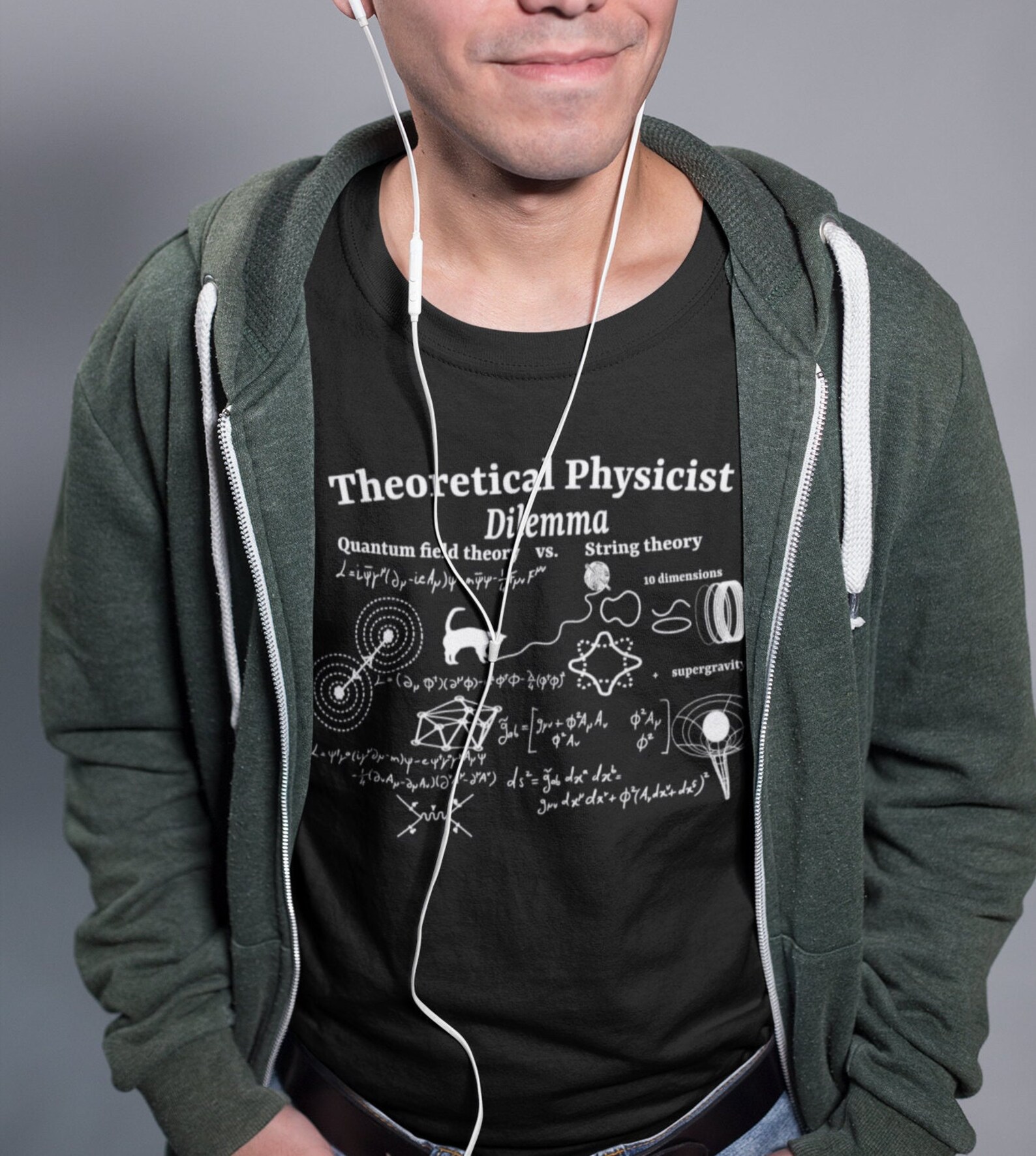 Physics T-shirt | String Theory Vs. Quantum Physics | Fan of Science ...