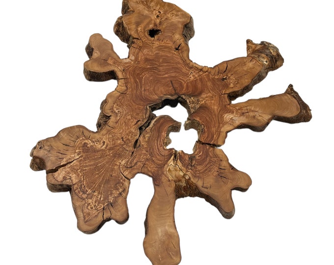 Brown Irregular Shaped Olive Tree Root Plates, Live Raw Live Edge Olive ...