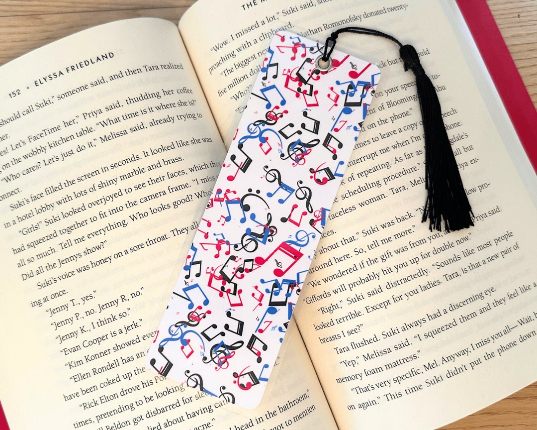 Music Note Bookmark, Handmade Bookmark, Musical Bookmark, Book Lover ...